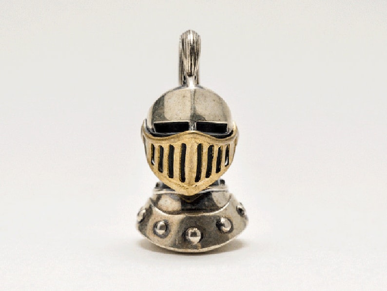 Sterling Silver Knight Helmet Pendant Necklace – Medieval Warrior Charm ...