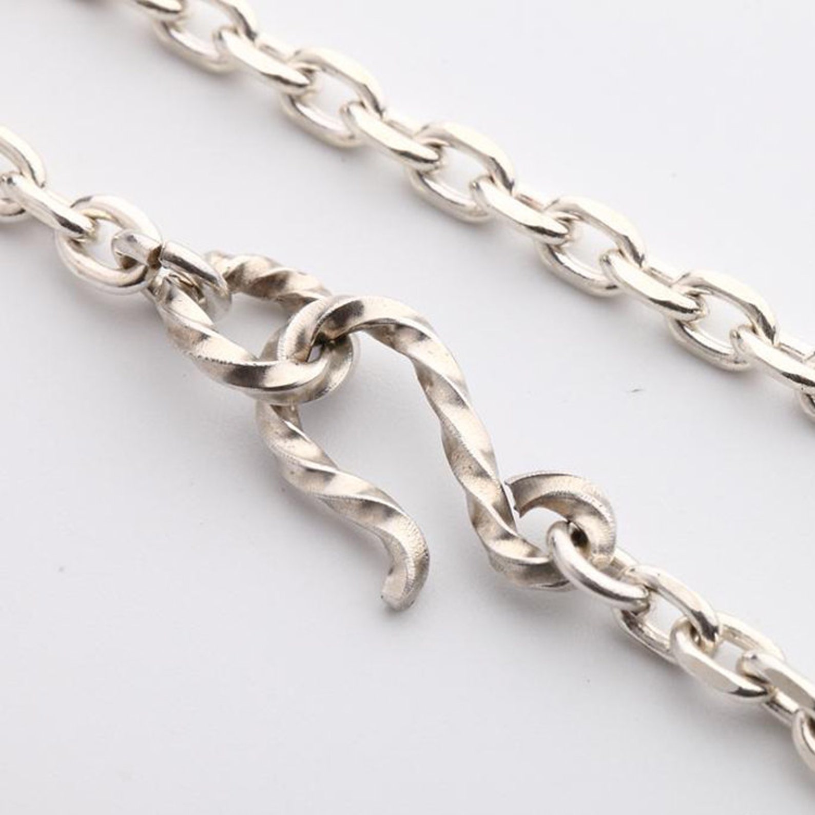 925 Silver Chain Necklace Plain Silver Chain Simple Silver - Etsy