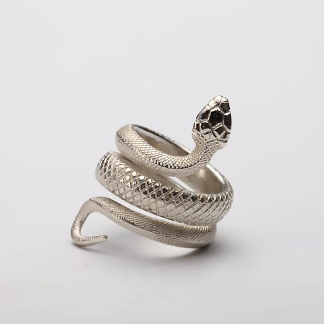 Snake Open Ring 925 Sterling Silver Unisex Wrap Ring Reptile - Etsy