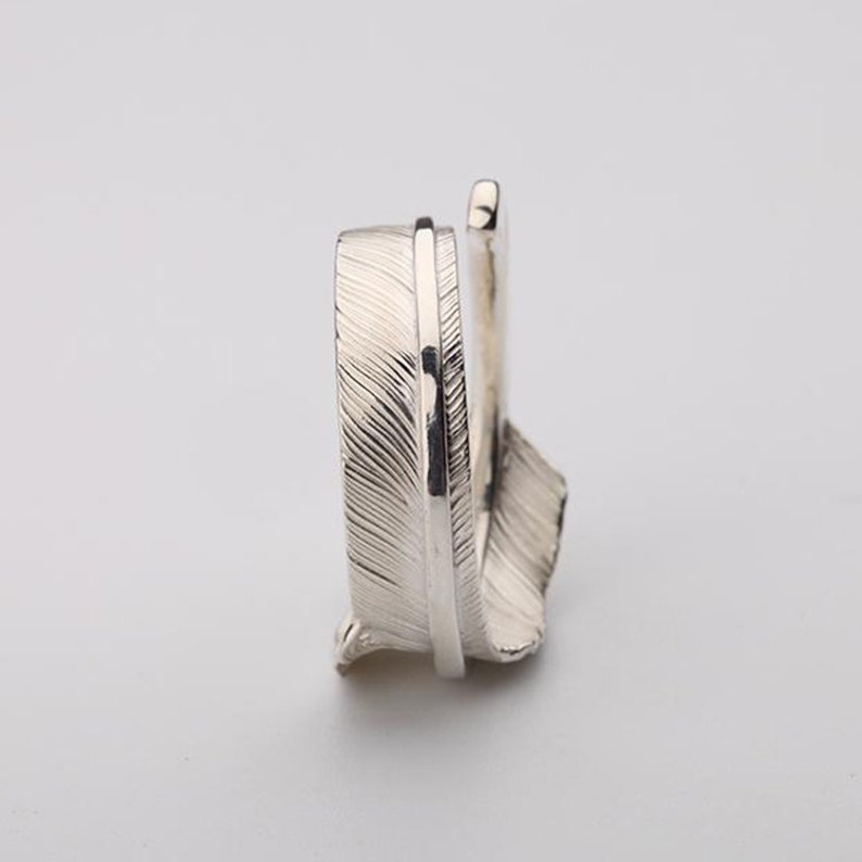 Eagle Feather Ring Silver Feather Ring Feather Jewelry - Etsy