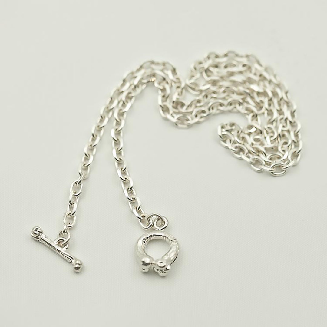 Silver Bone Necklace Simple Silver Chain Plain Silver Chain Layering ...