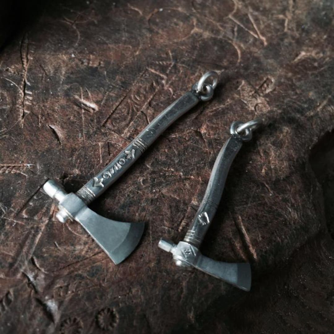 Sterling Silver Tomahawk Peace Pipe Pendant – Native American Axe Charm ...