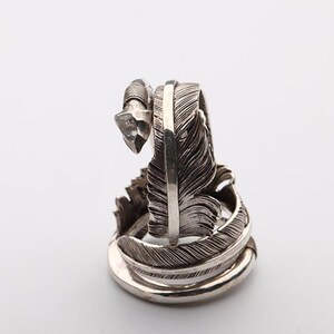Silver Arrow Ring Sterling Silver Feather Ring, Native America Indian ...