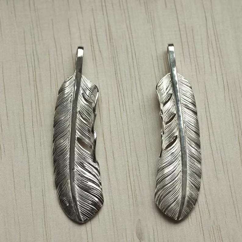 Handmade Sterling Silver Feather Pendant – Spiritual Boho Necklace ...