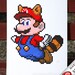 Tanuki Mario / Raccoon Mario Pixelart Gilcée Art Print Super Mario Bros ...