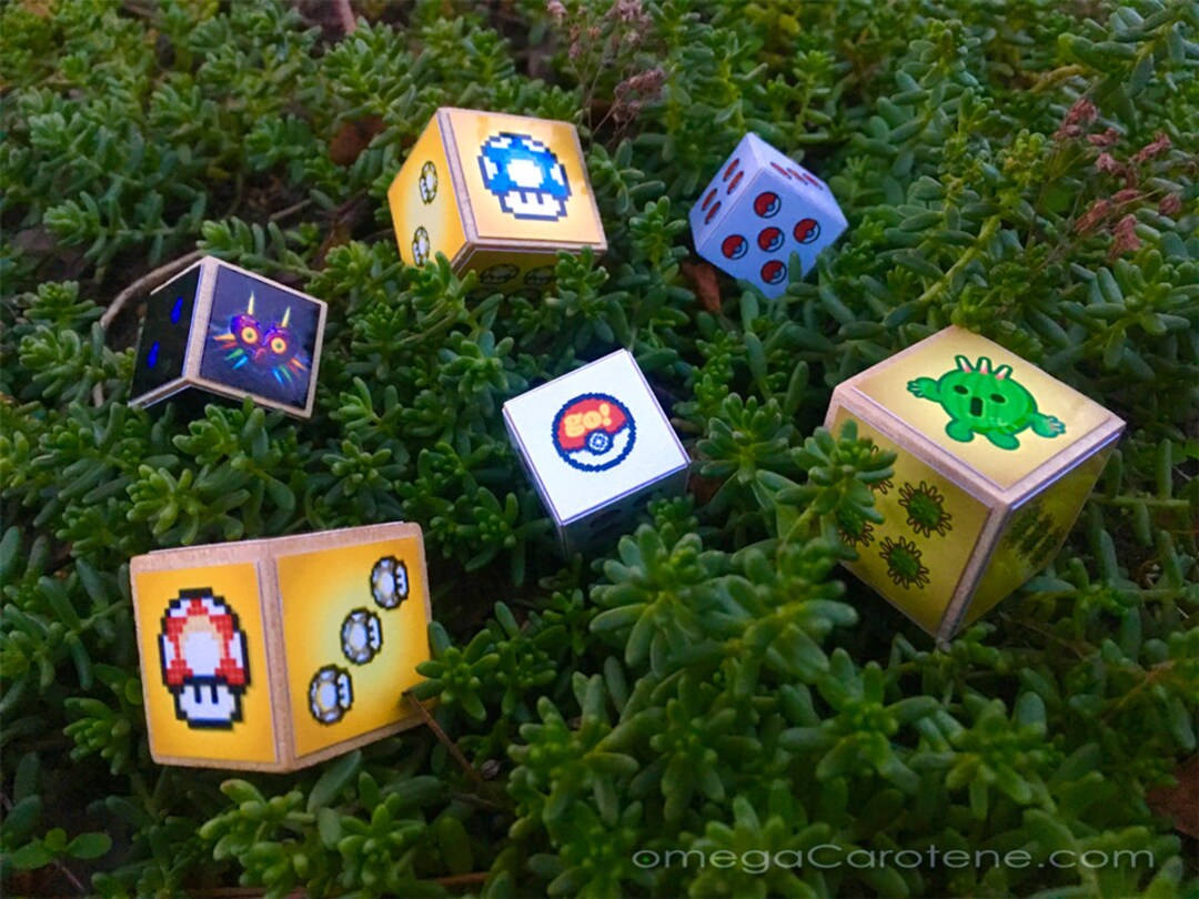Custom Video Game-themed Dice Oversized Handmade Wooden Dice, Set of ...