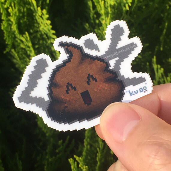 Pixel-poop Pixel-art Sticker / Cute Vinyl Decal cell Phone | Etsy