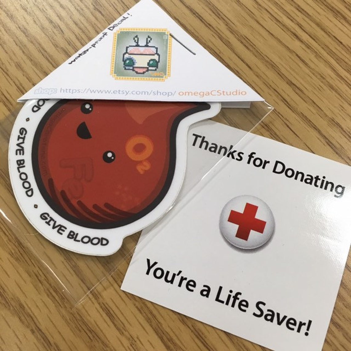 Cute bloodDrop vinyl sticker/Decal 3 blood | Etsy