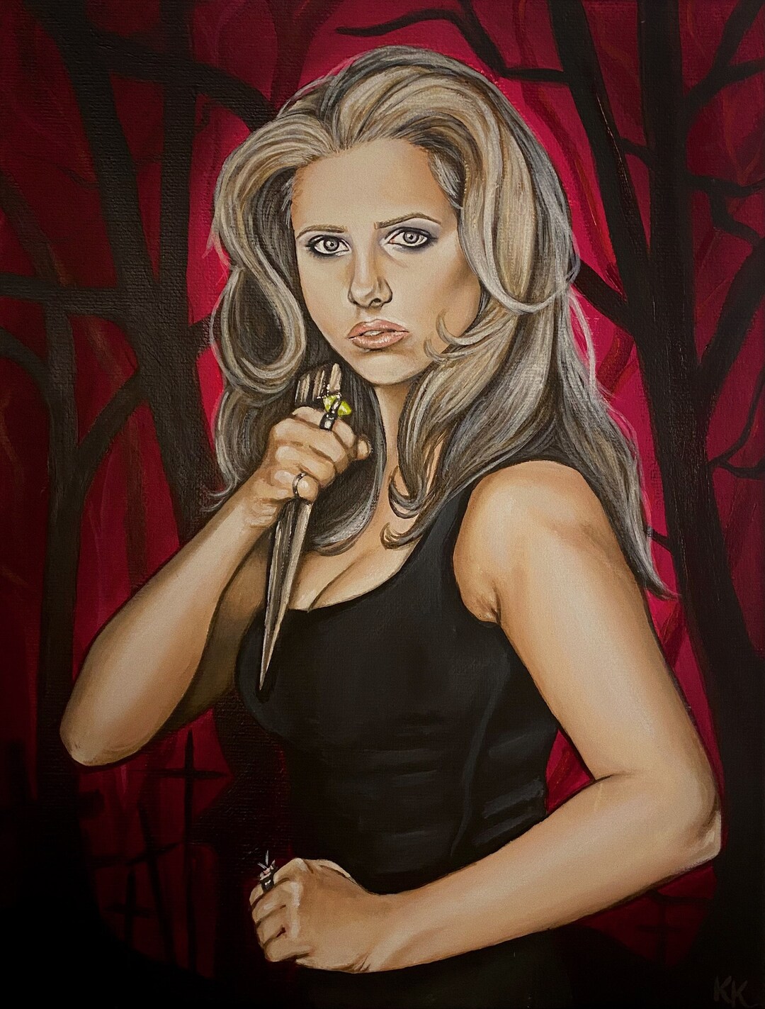 Buffy the Vampire Slayer - Original Acrylic on Canvas Artwork - Etsy