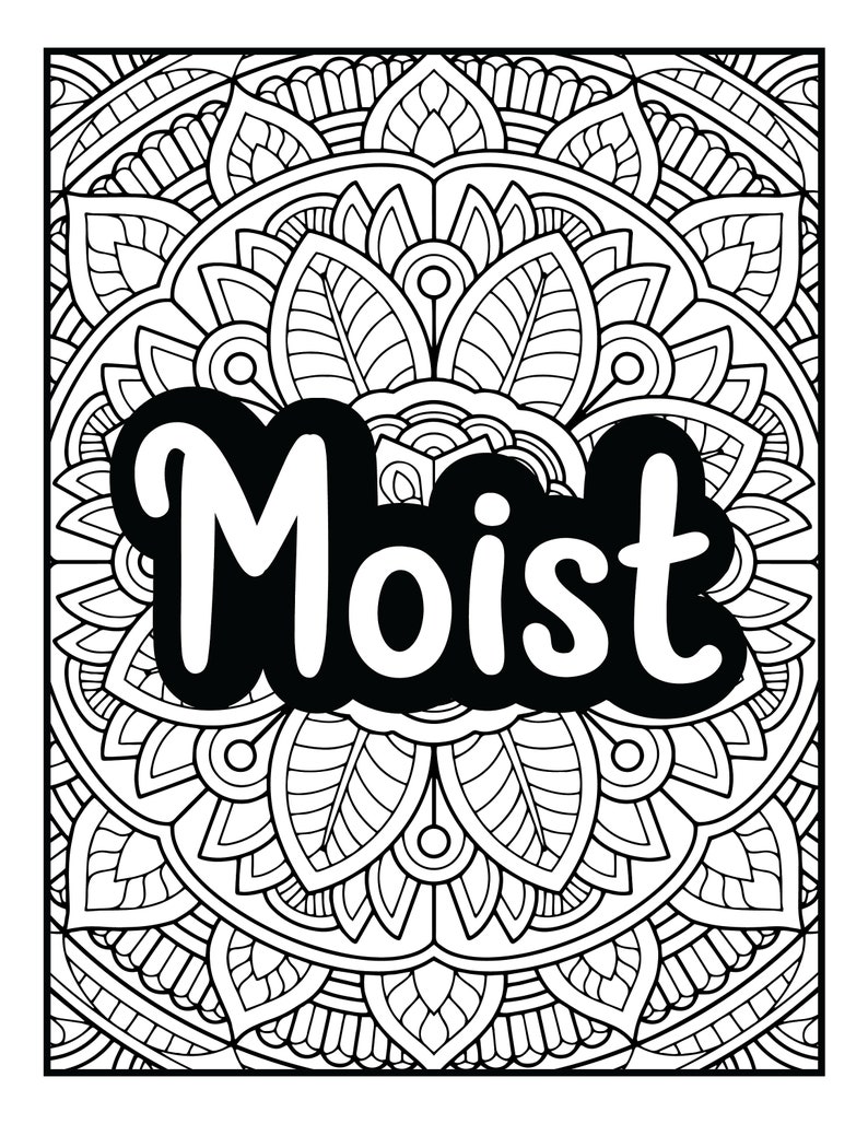 15 Cringe Words Coloring Pages That Make You Squirm Adult - Etsy