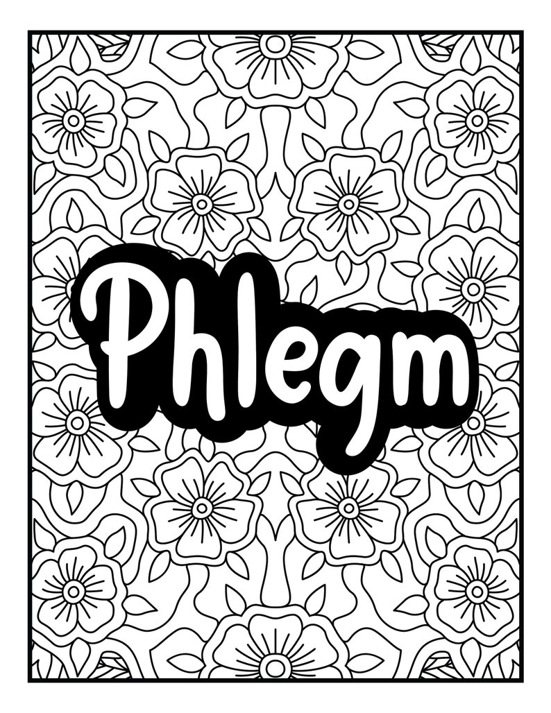 15 Cringe Words Coloring Pages That Make You Squirm Adult - Etsy