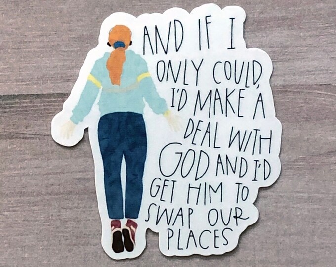 Max Mayfield Sticker | Kate Bush Lyrics | Running up That Hill | Season ...