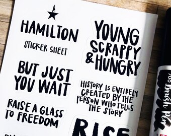 Hamilton Musical Sticker - Etsy