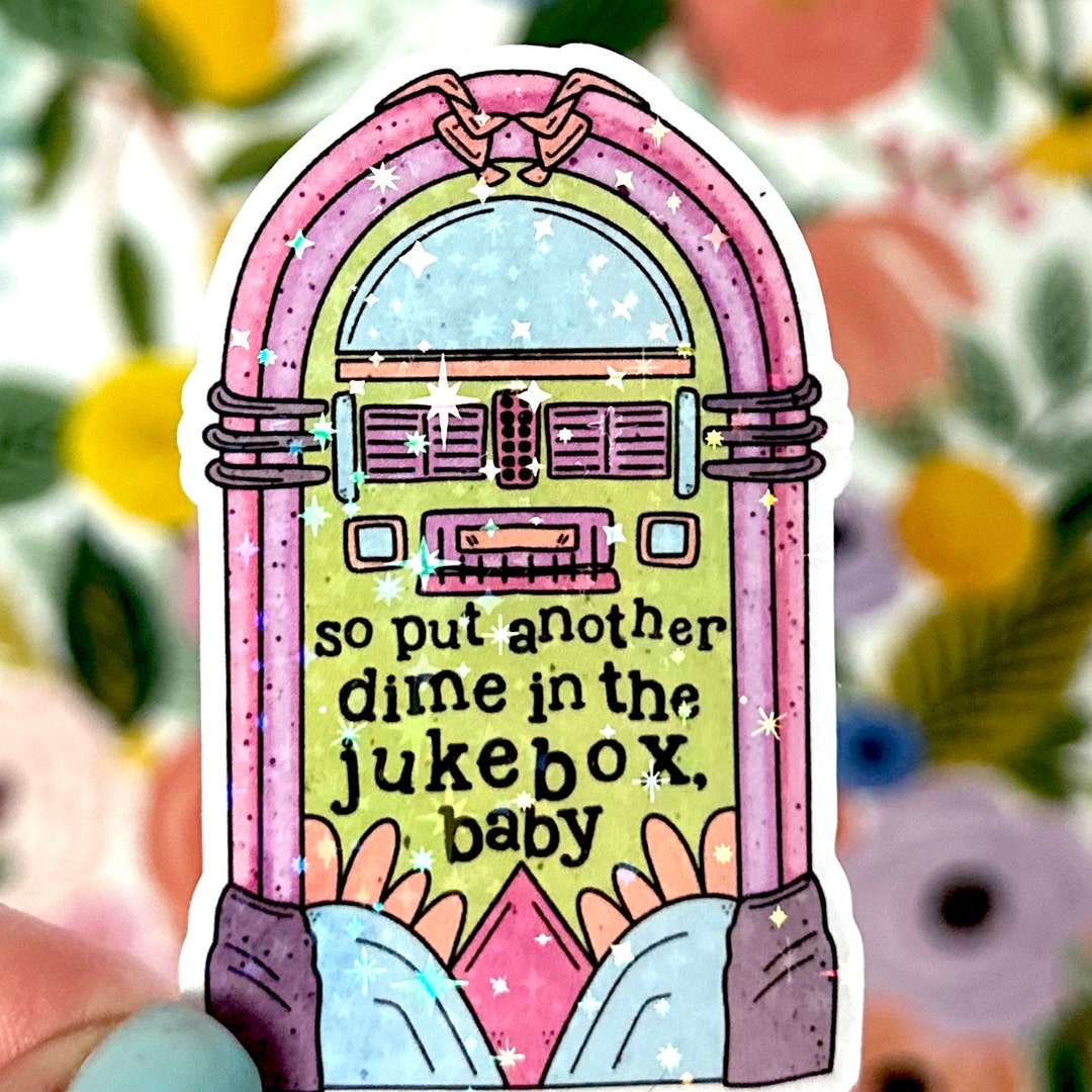 Jukebox Glitter Sticker | Joan Jett Sticker | 80s Music Stickers ...