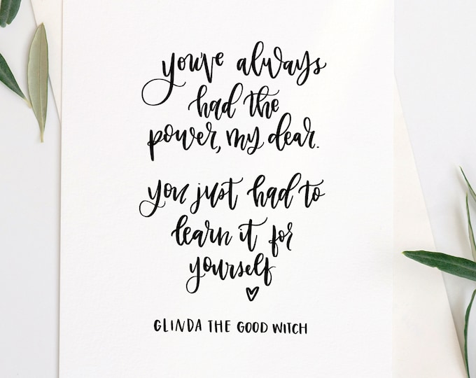 Wizard of Oz Quote Glinda the Good Witch Magic Greeting Card Birthday ...