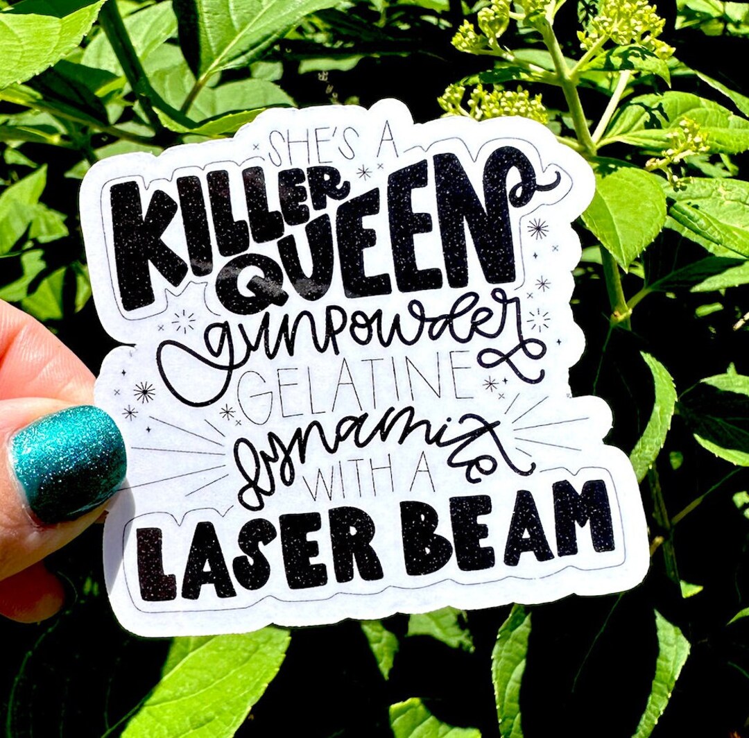 Killer Queen Sticker | Queen Song Lyrics Stickers | Classic Rock 1970s ...