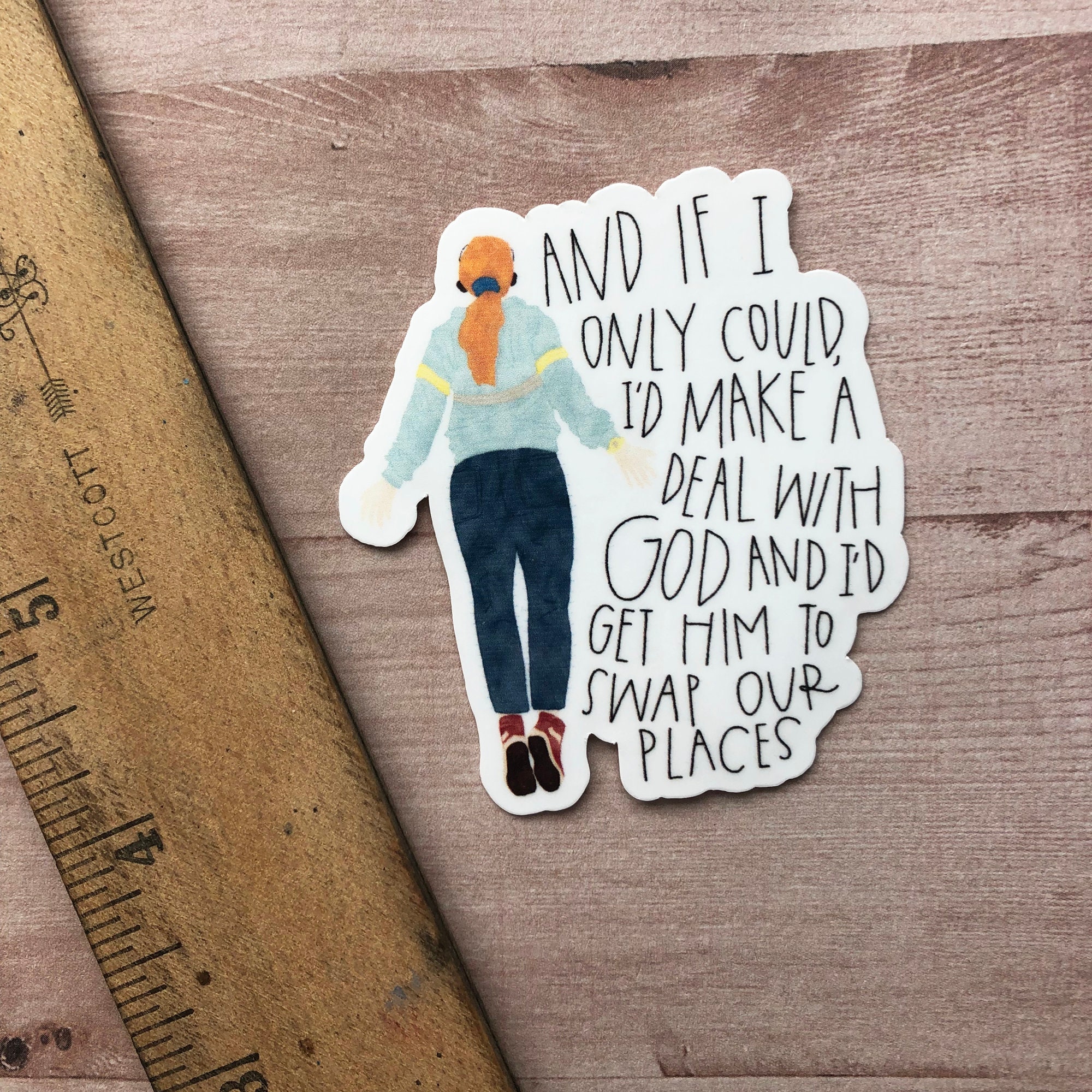 Max Mayfield Sticker Kate Bush Lyrics Running up That Hill - Etsy