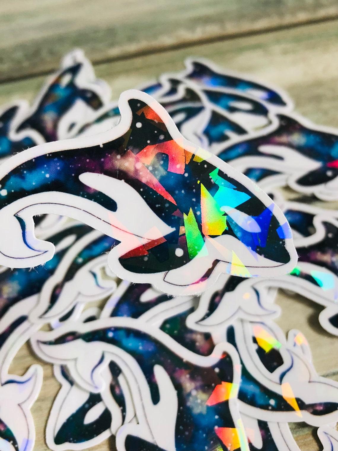 Galaxy Orca Whale Sticker Laptop Stickers Journaling Bullet - Etsy