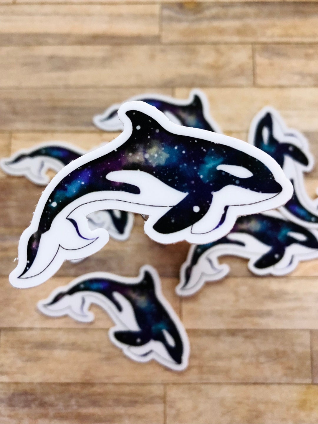 Galaxy Orca Whale Sticker Laptop Stickers Journaling Bullet - Etsy