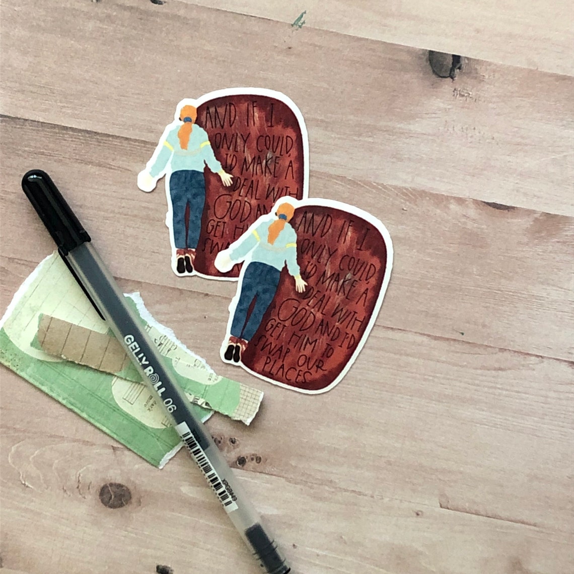 Max Mayfield Sticker Kate Bush Lyrics Running up That Hill - Etsy