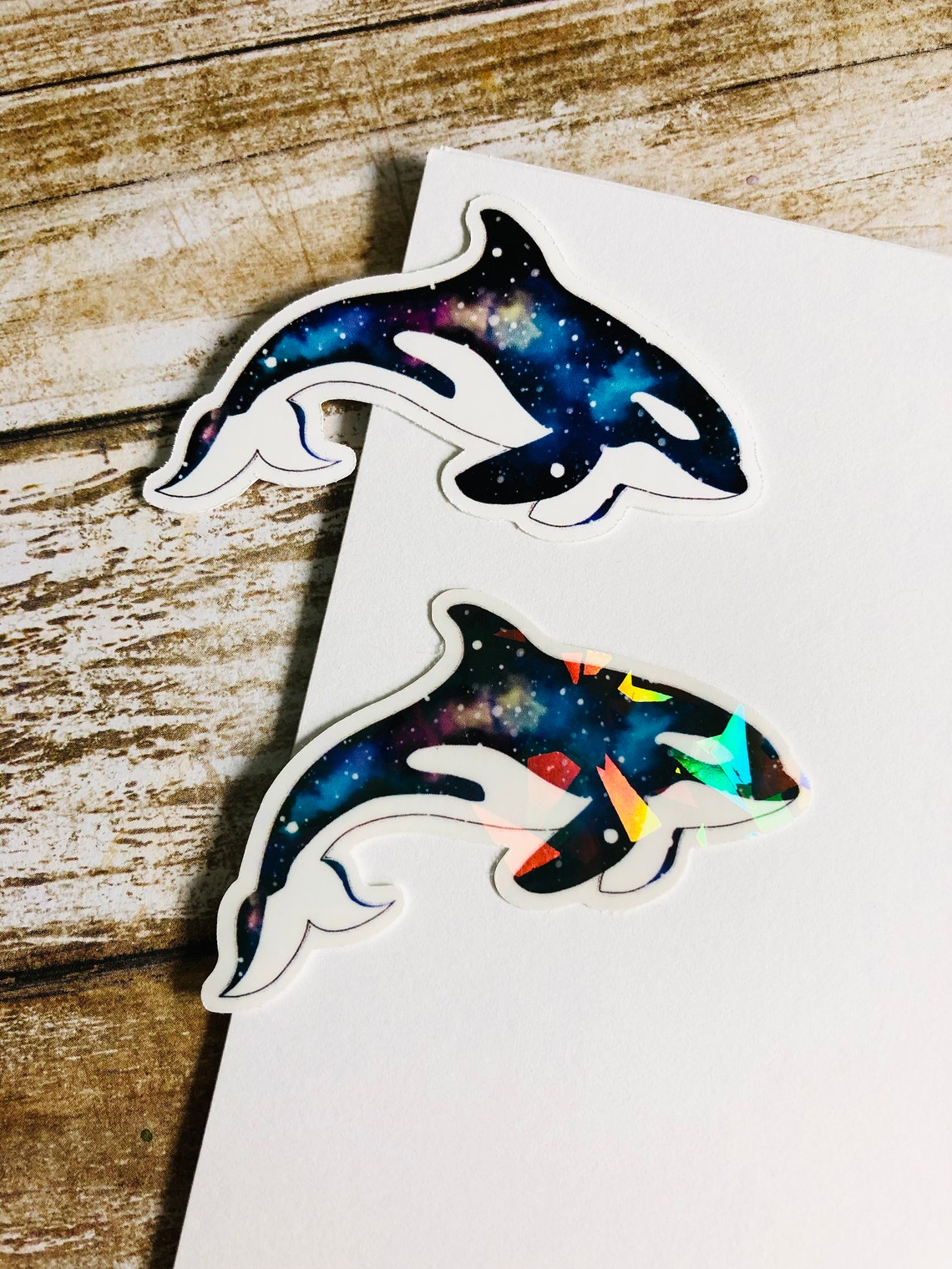 Galaxy Orca Whale Sticker Laptop Stickers Journaling Bullet - Etsy