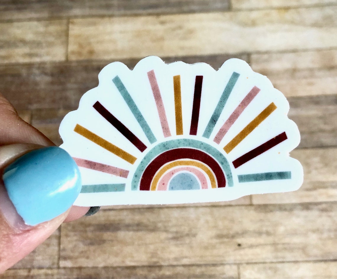 Scrappy Rainbow Sticker Watercolor Laptop Sticker Journal | Etsy