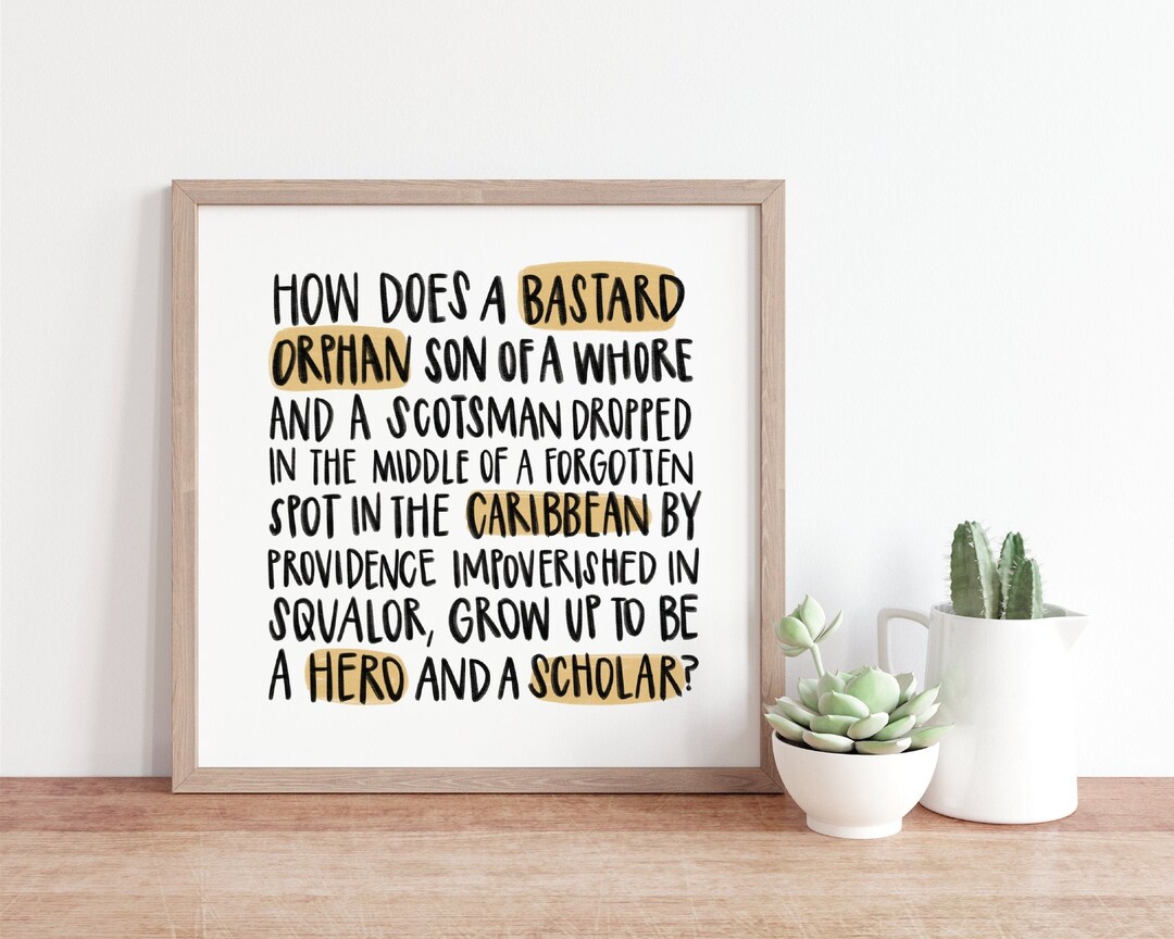 Alexander Hamilton Print | 8x8 Inspired by the Broadway Musical ...