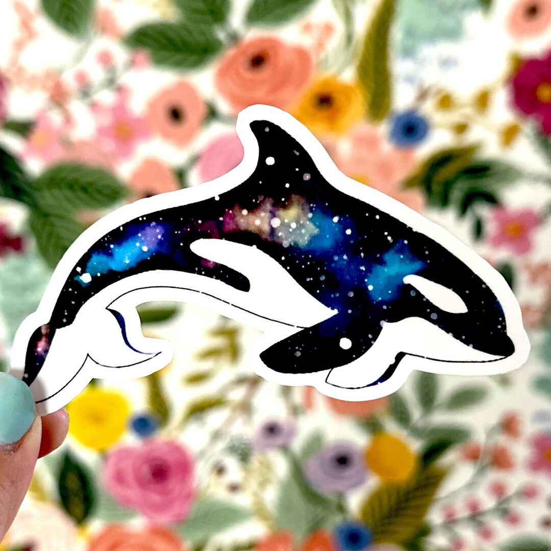 Galaxy Orca Whale Sticker | Laptop Stickers Journaling Bullet Journal ...