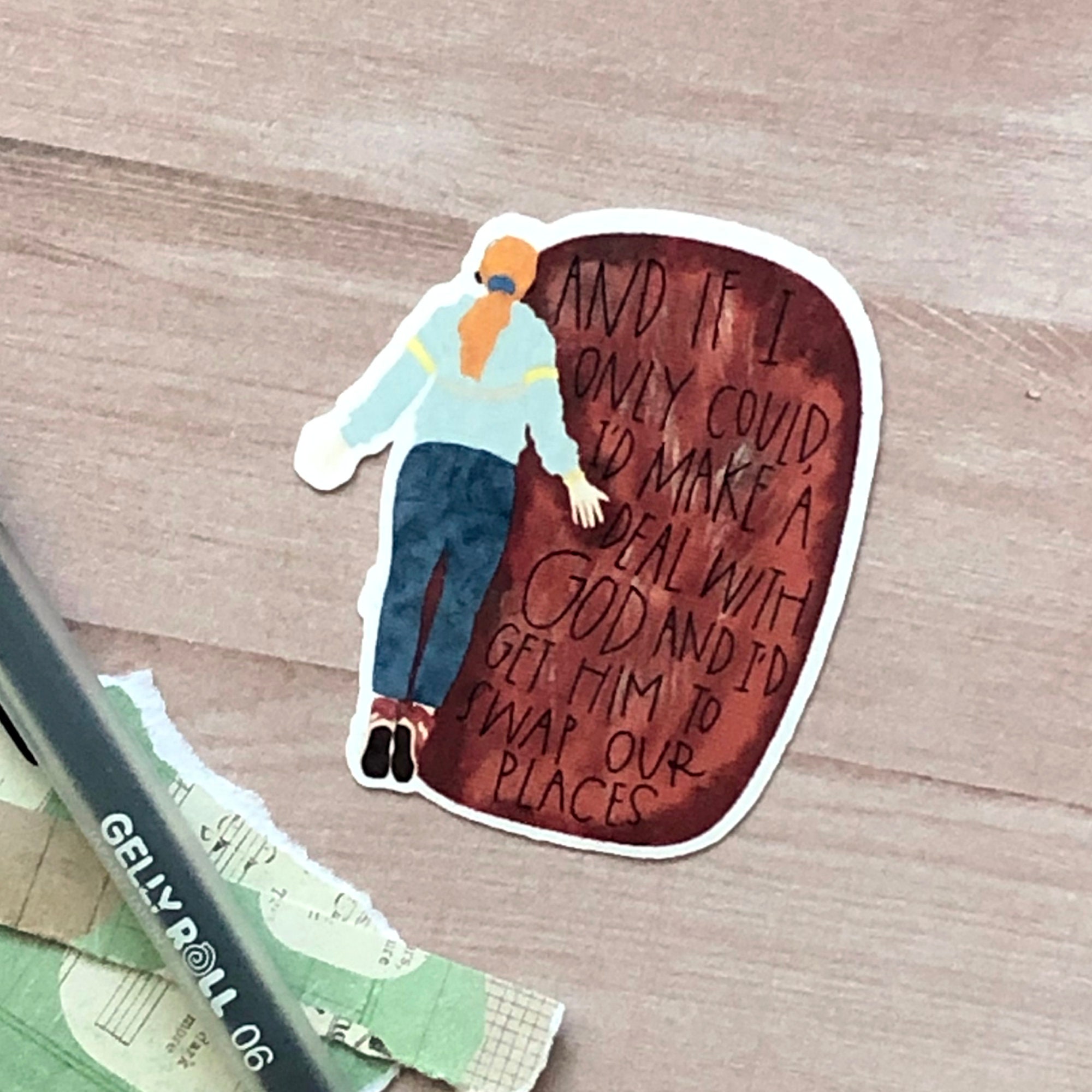 Max Mayfield Sticker Kate Bush Lyrics Running up That Hill - Etsy