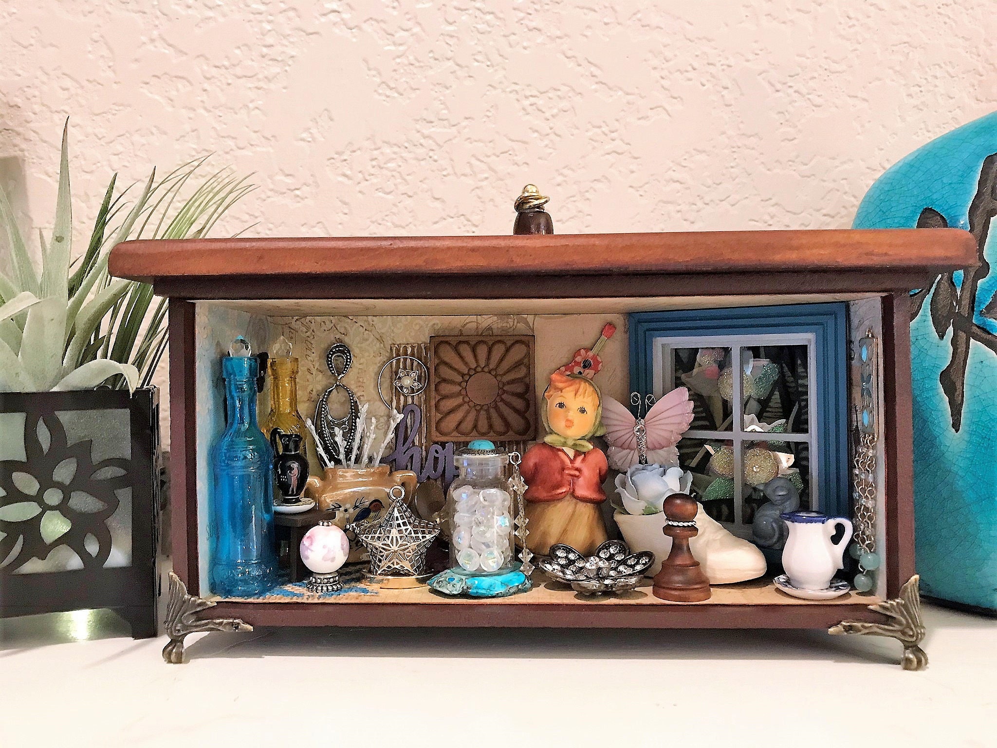 SHADOW BOX Art, Assemblage Art, Vintage Mixed Media, Art Home Décor ...