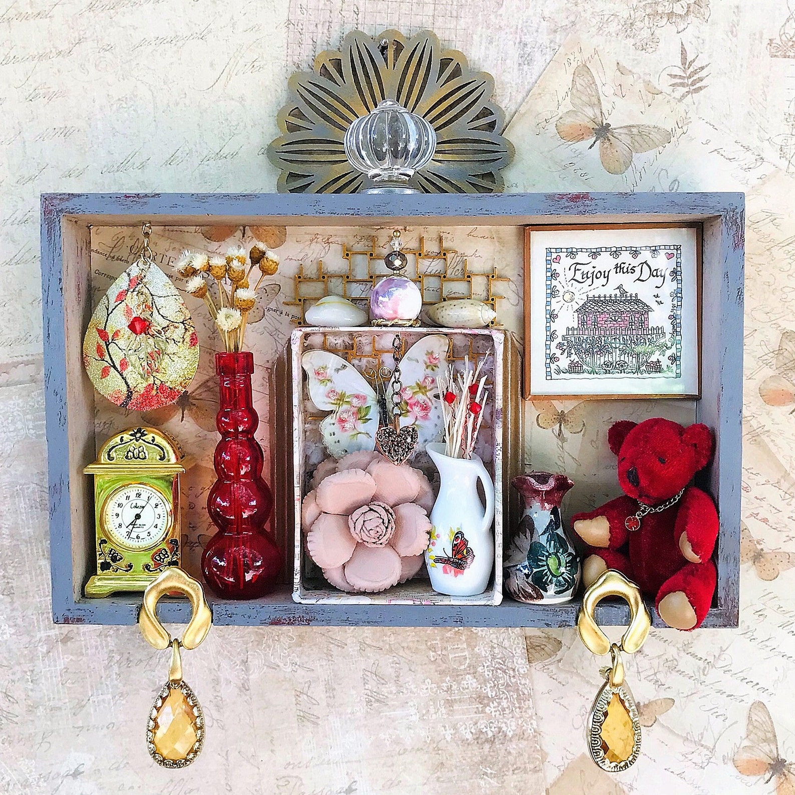 SHADOW BOX Art Assemblage Art Box Mixed Media Art Art Home - Etsy