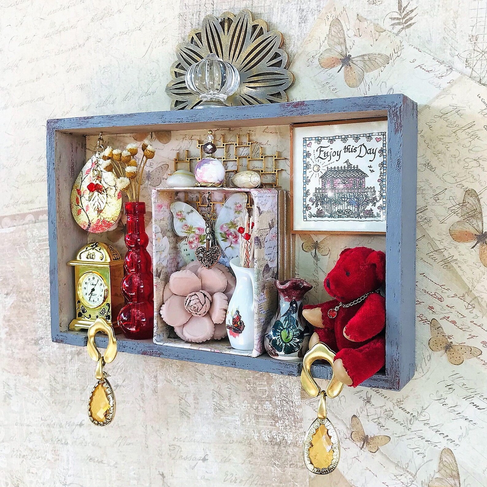 SHADOW BOX Art Assemblage Art Box Mixed Media Art Art Home - Etsy