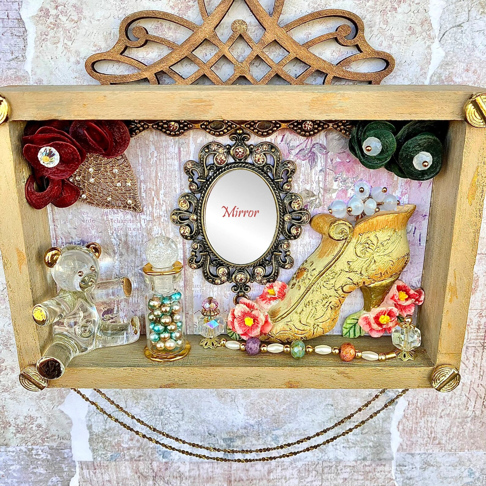 SHADOW BOX ART, Vintage Assemblage, Mixed Media Art, Shadowbox ...