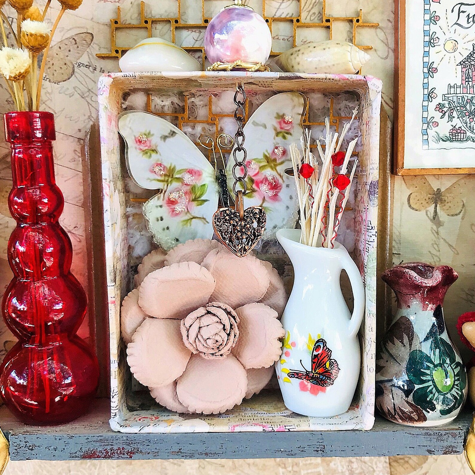 SHADOW BOX Art Assemblage Art Box Mixed Media Art Art Home - Etsy