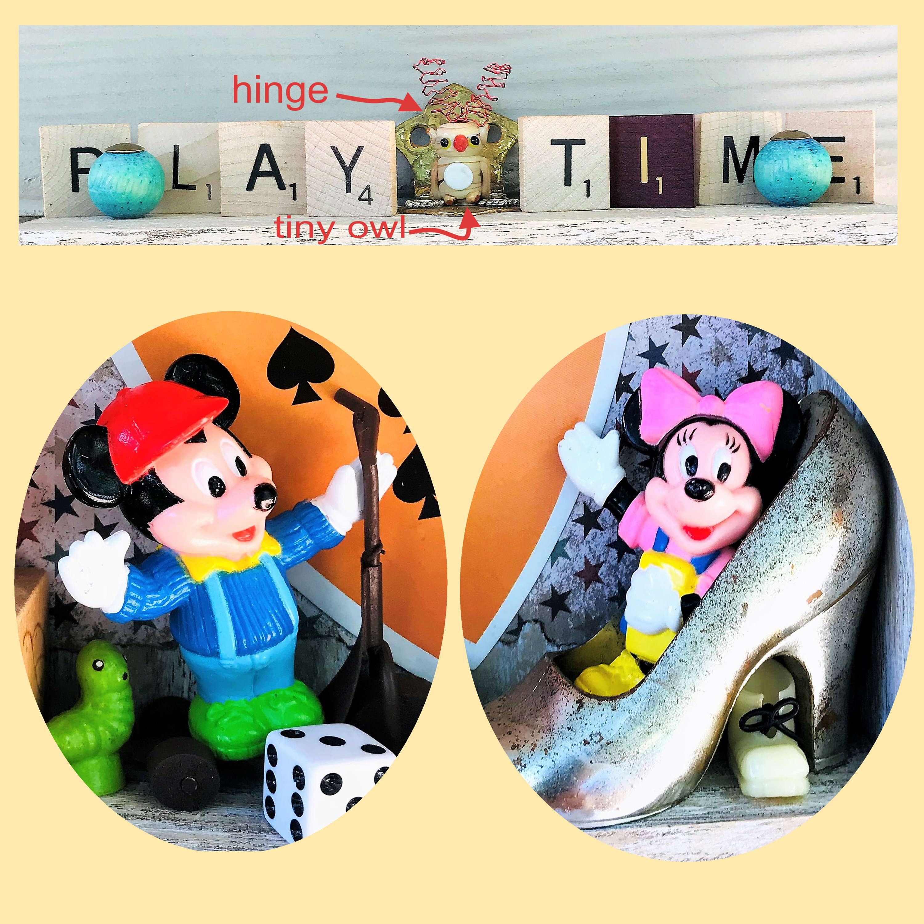 Shadow Box Assemblage Vintage Toy Box Cartoon Art Box - Etsy