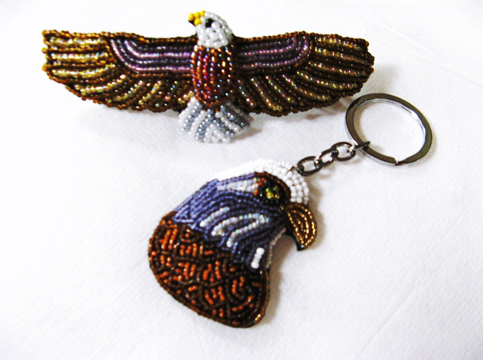 Eagle Key Ring Eagle Face Key Ring Eagle Keychain Golden - Etsy