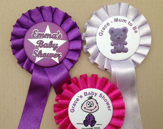 Personalised Badges Rosettes and Sashes for your by PartyWearUK