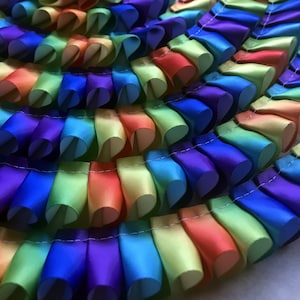 Pleated Rainbow Ribbon 25mm Wide. Quality Box Pleated Ribbon. Perfect ...