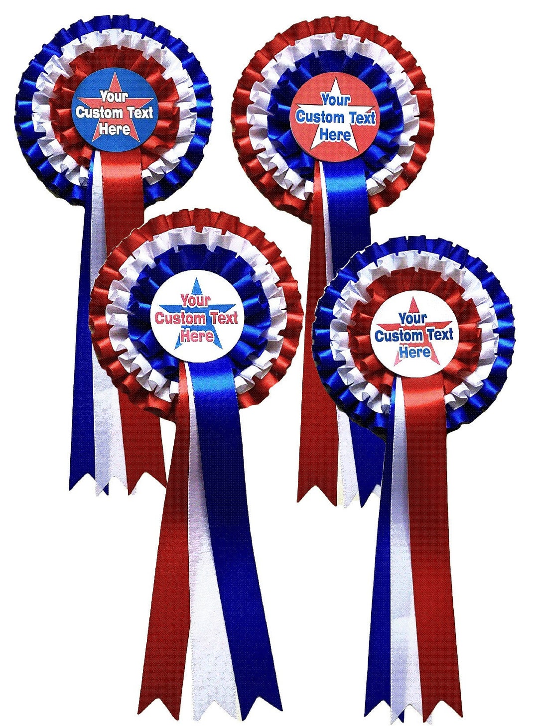 Celebration Large 3 Tier Rosettes Choose Your Personalised - Etsy