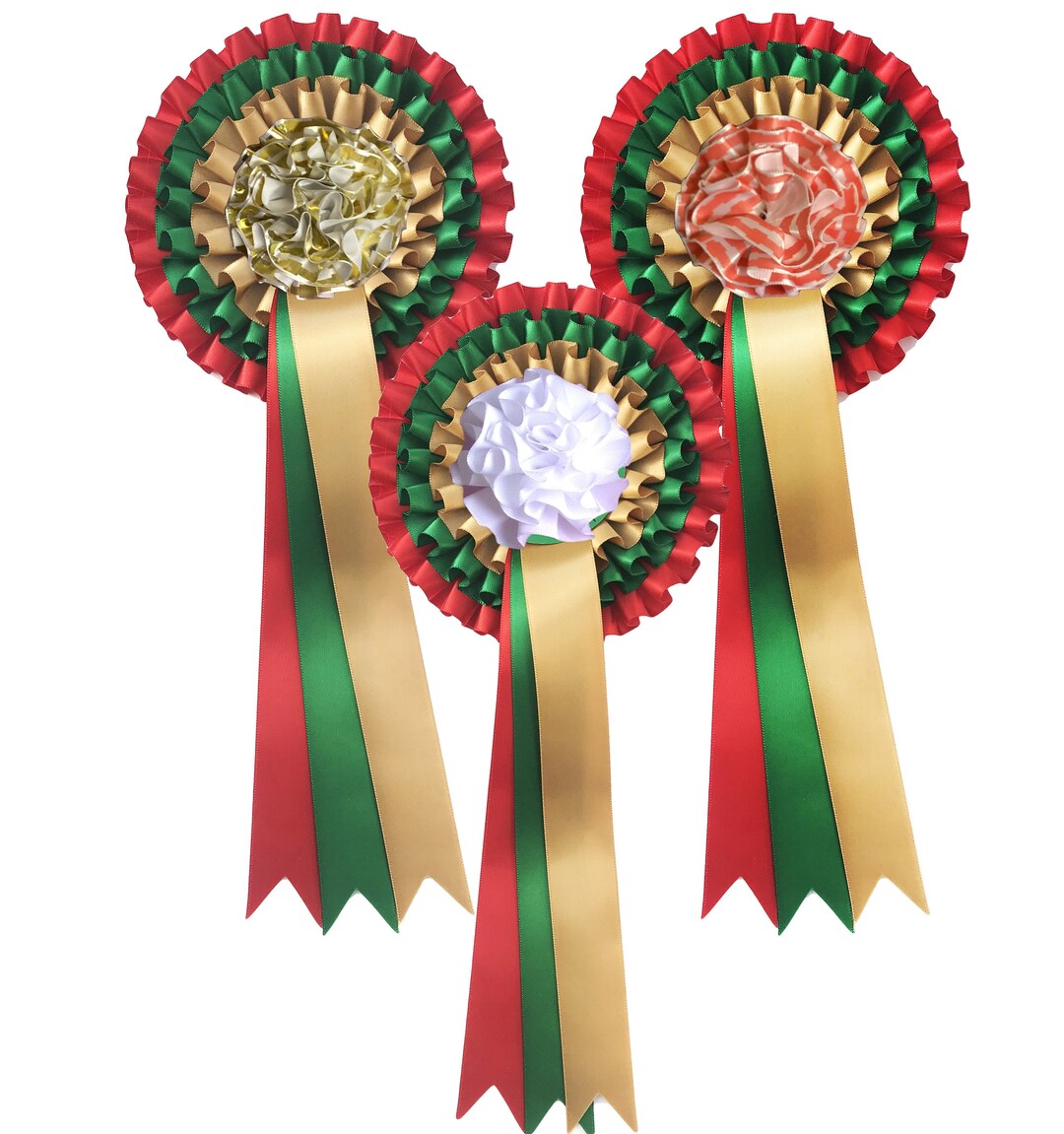 Decorative Christmas Rosettes. Ideal Christmas Ornament. Hand Made ...