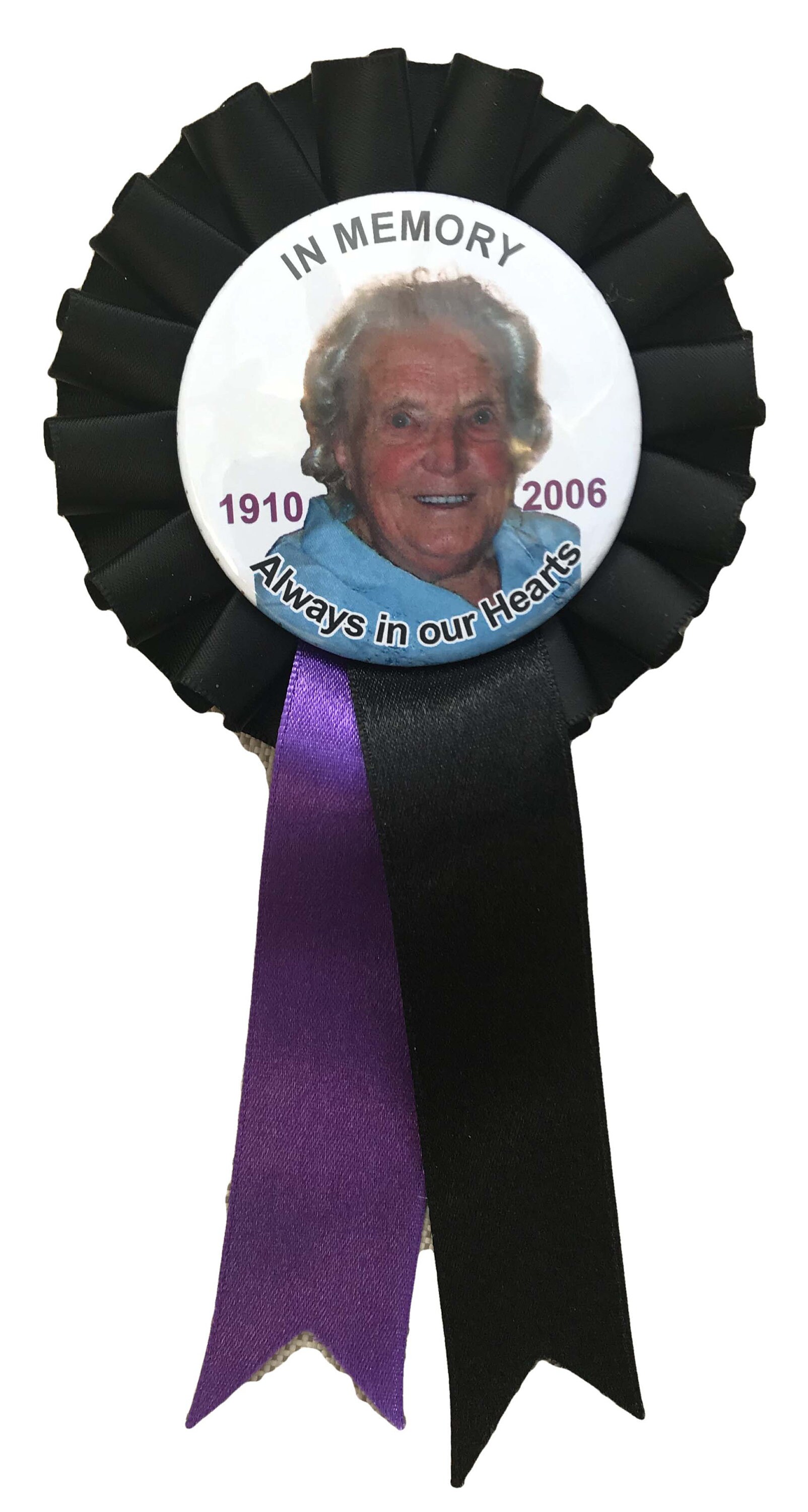 Funeral Rosettes Funeral Pin Badges. Memorial Ribbon and - Etsy UK