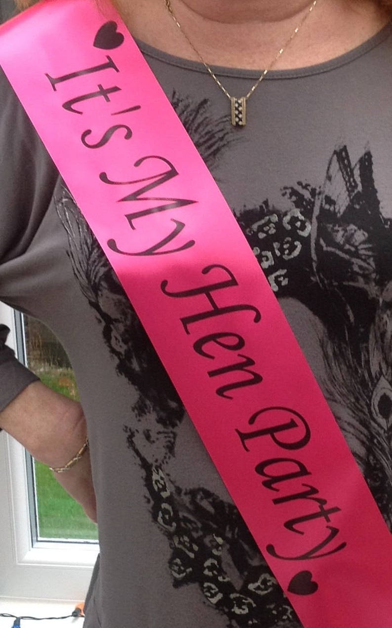 Hen Night Sash Personalised Hen Party Sash Custom Attractive - Etsy UK