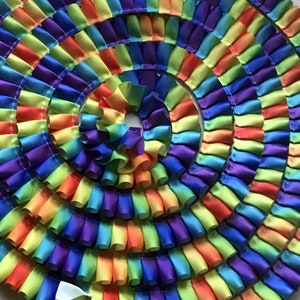 Pleated Rainbow Ribbon 25mm Wide. Quality Box Pleated Ribbon. Perfect ...
