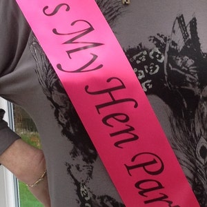 Custom Printed Sashes Hen Night Birthday Baby Shower - Etsy