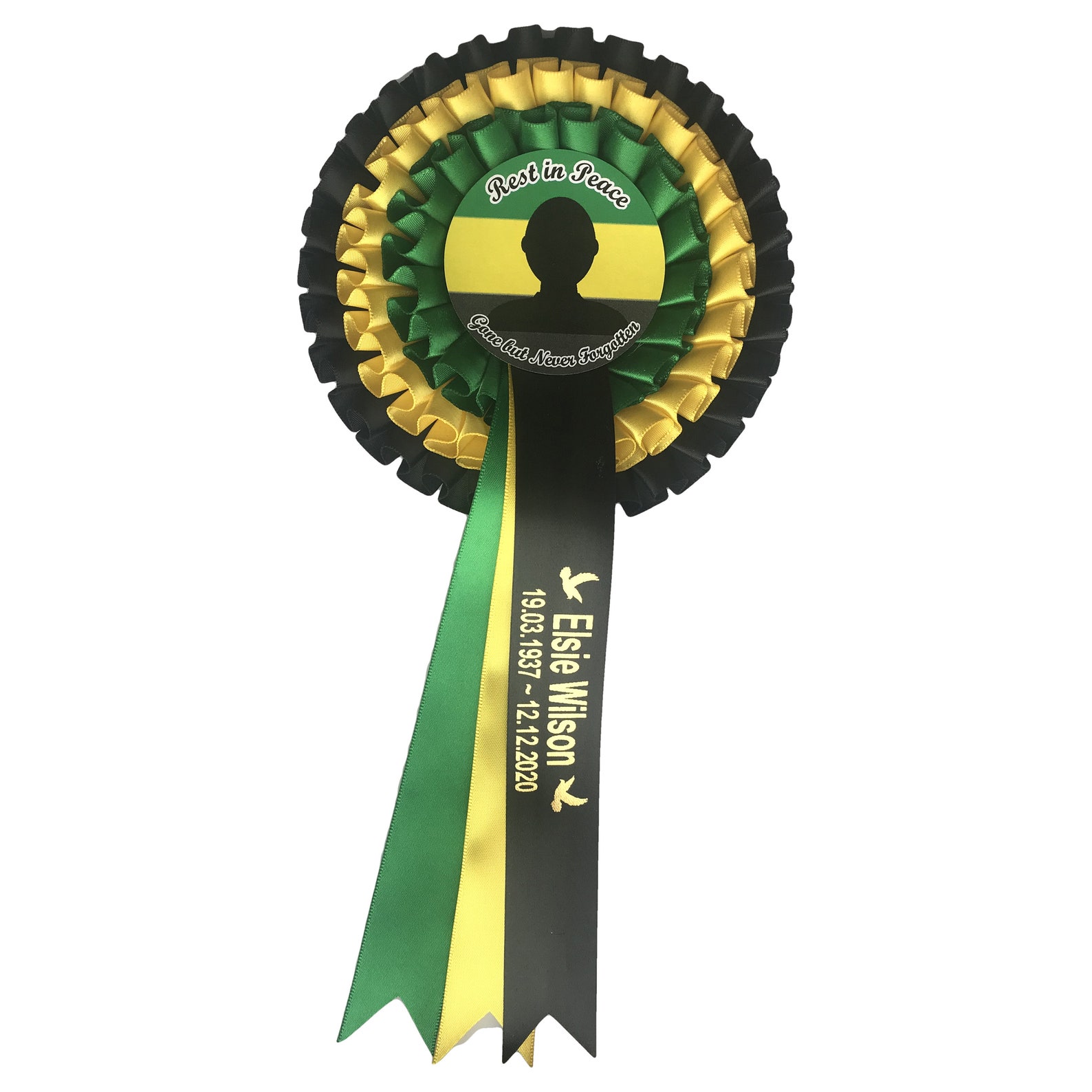 Photo Rosette With Printed Tail, Rosettes for Funerals. Birthdays, Hen ...