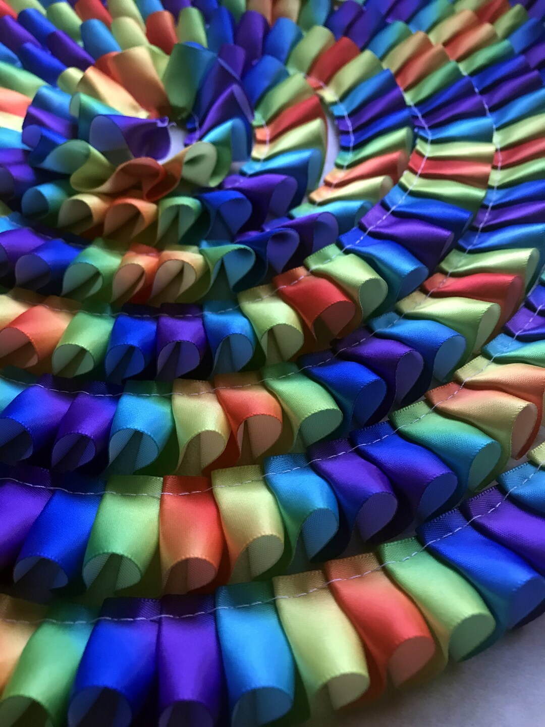 Pleated Rainbow Ribbon 25mm Wide. Quality Box Pleated Ribbon. Perfect ...