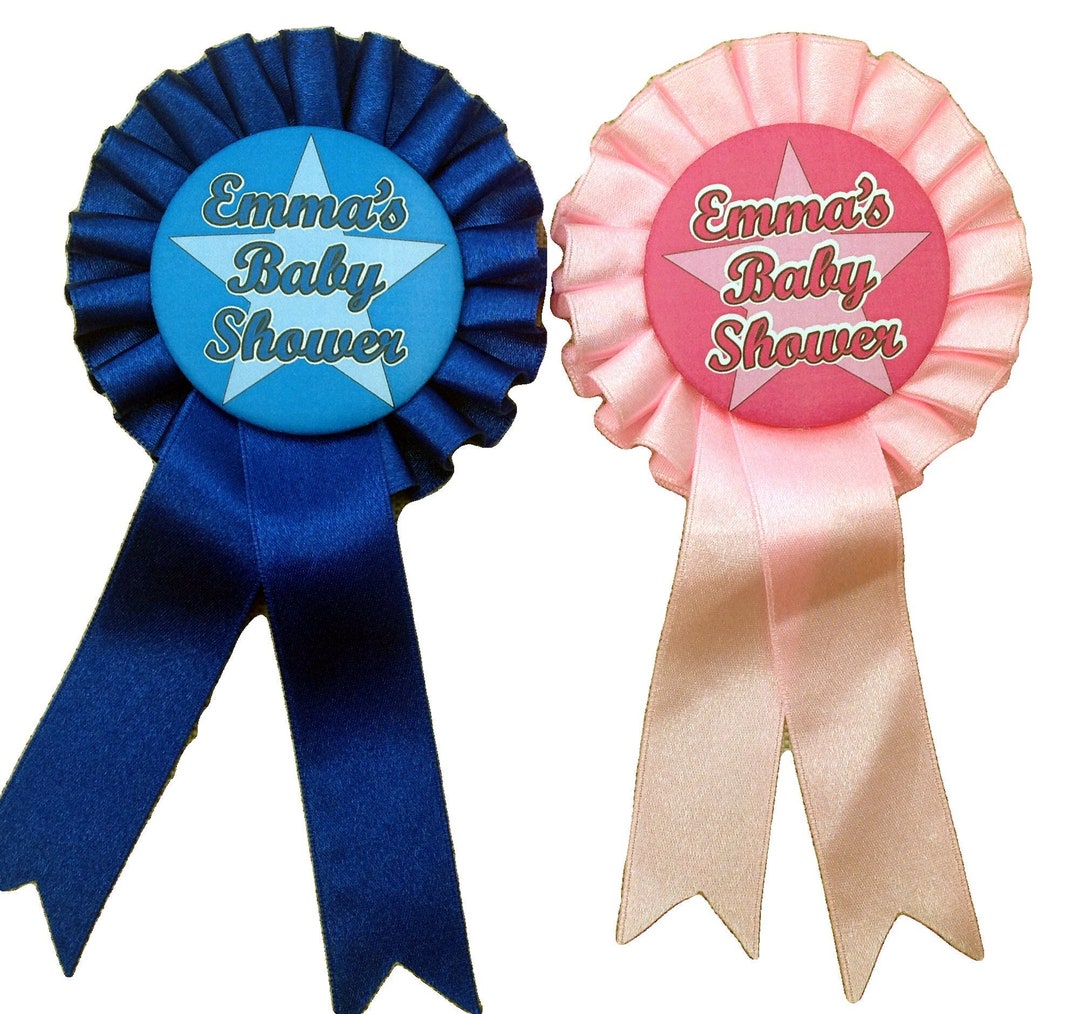 Baby Shower Rosettes - Single Tier Customised Rosettes, Rosettes ...
