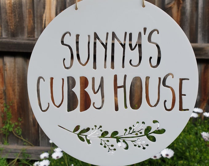 Personalised Acrylic Cubby House Sign Kids Sign Cubby House Decor Kids ...