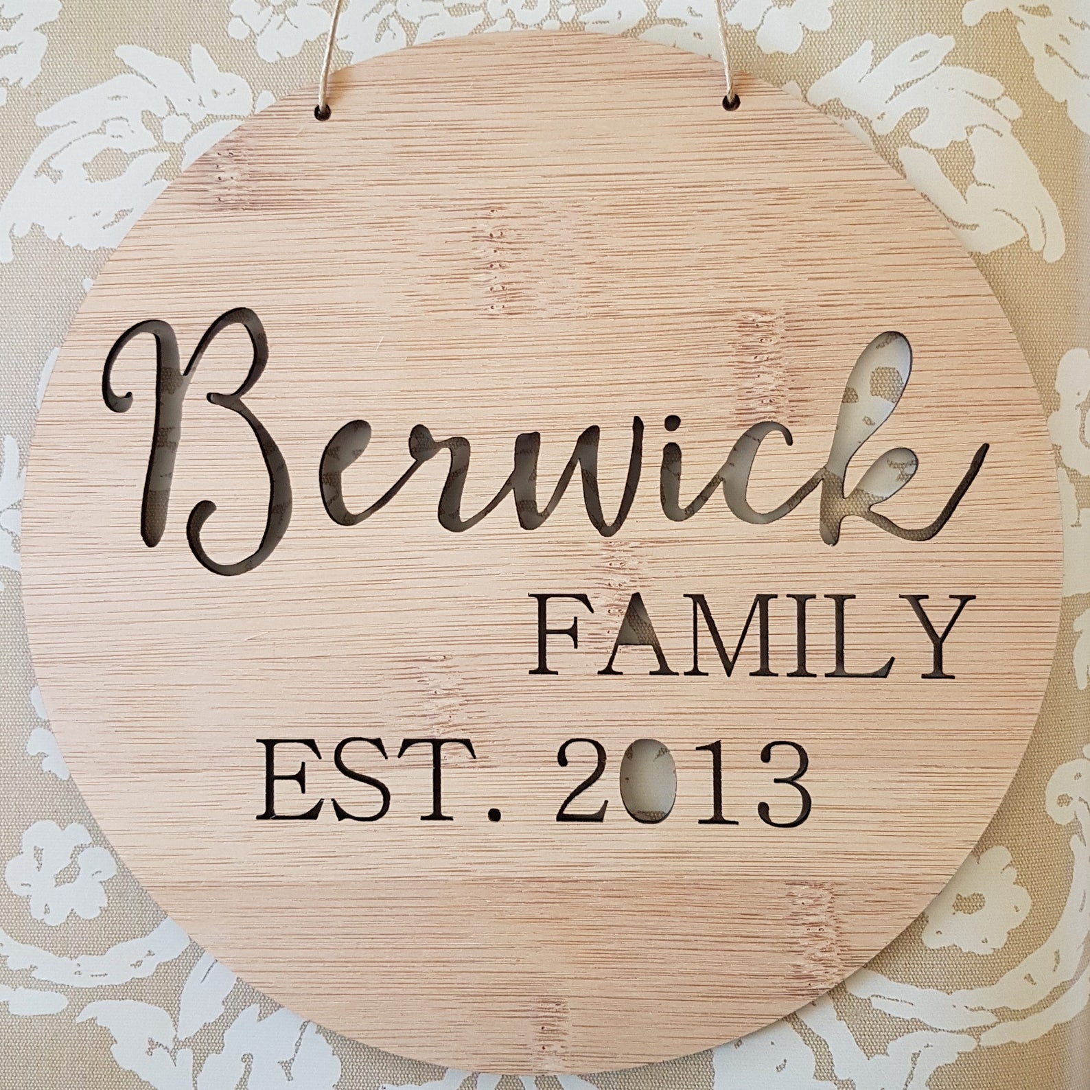 Personalised Family Name Wooden Wall Hanging 19.5cm-wall | Etsy