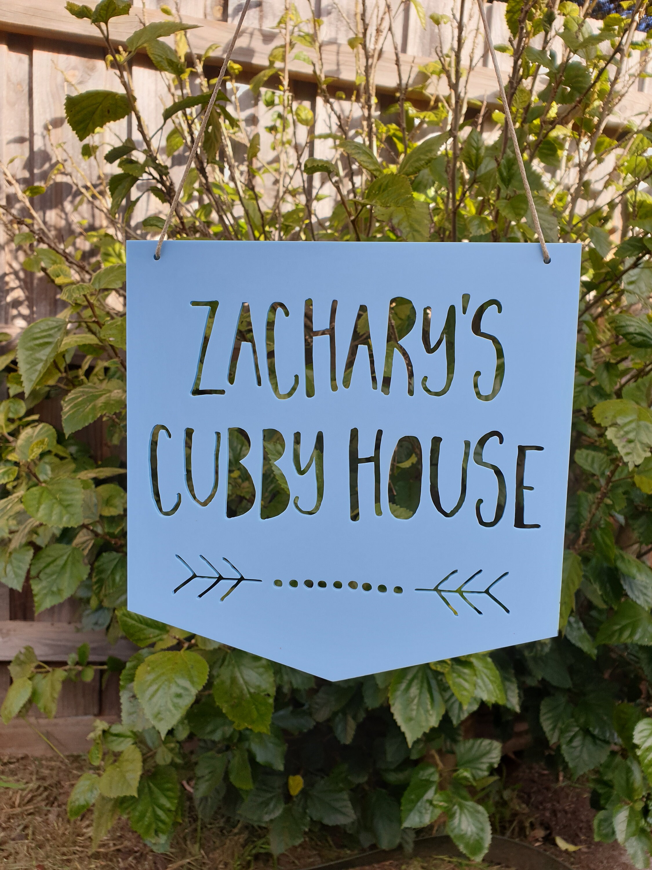 Personalised Cubby House Sign DOTS AND ARROW - Etsy